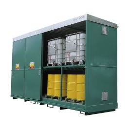 Bunded Storage Unit for 32 Drums
